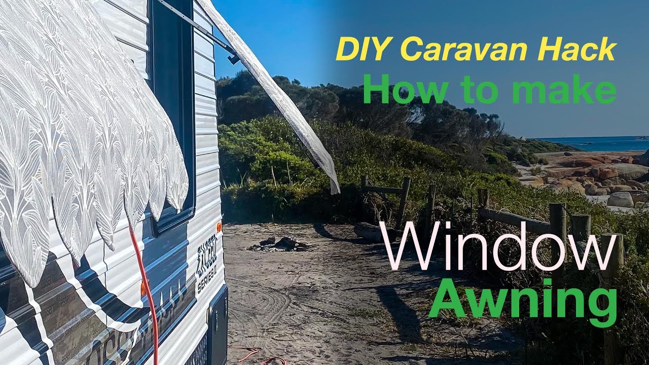 How to make your own removable caravan window awnings - YouTube