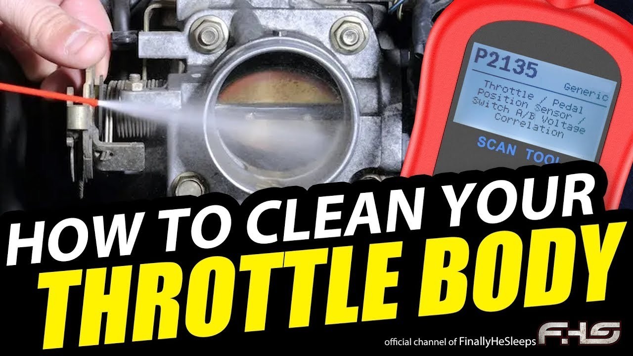 HOW TO CLEAN A THROTTLE BODY (w/o removing) - P2135 Code Fix (P0122 ...