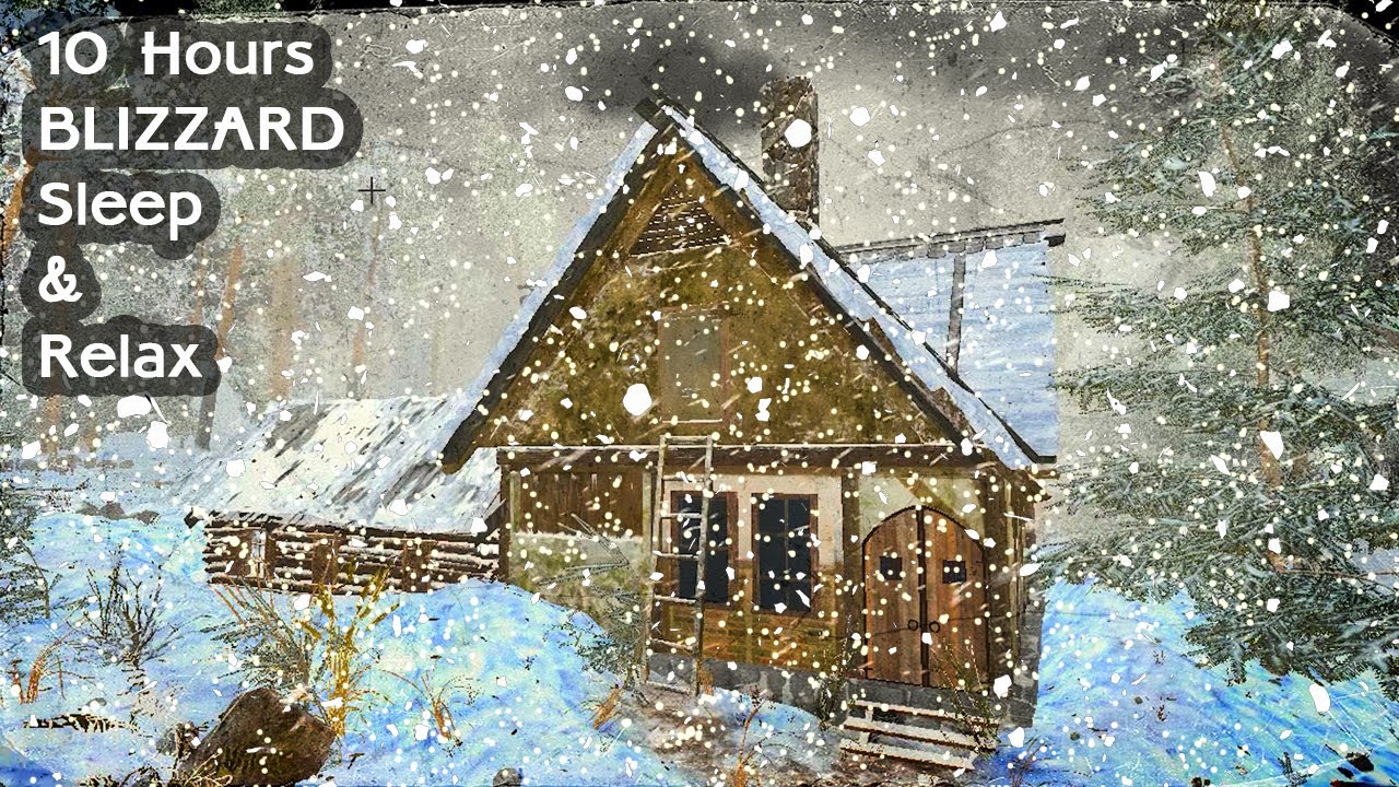 Blizzard at the church 10 hours | Snowstorm sounds for sleeping ...