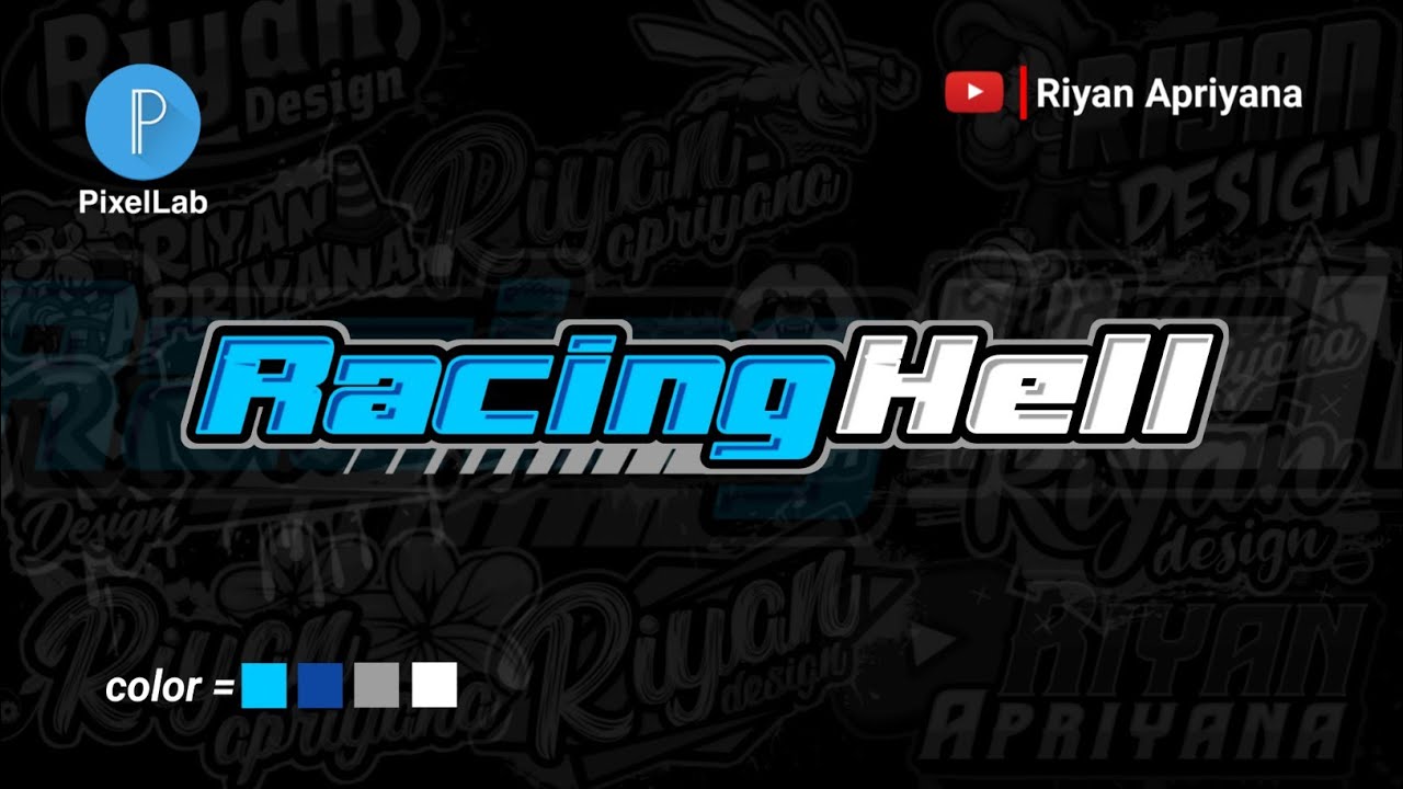 CARA MEMBUAT STIKER NAMA DI PIXELLAB | RACING HELL - YouTube