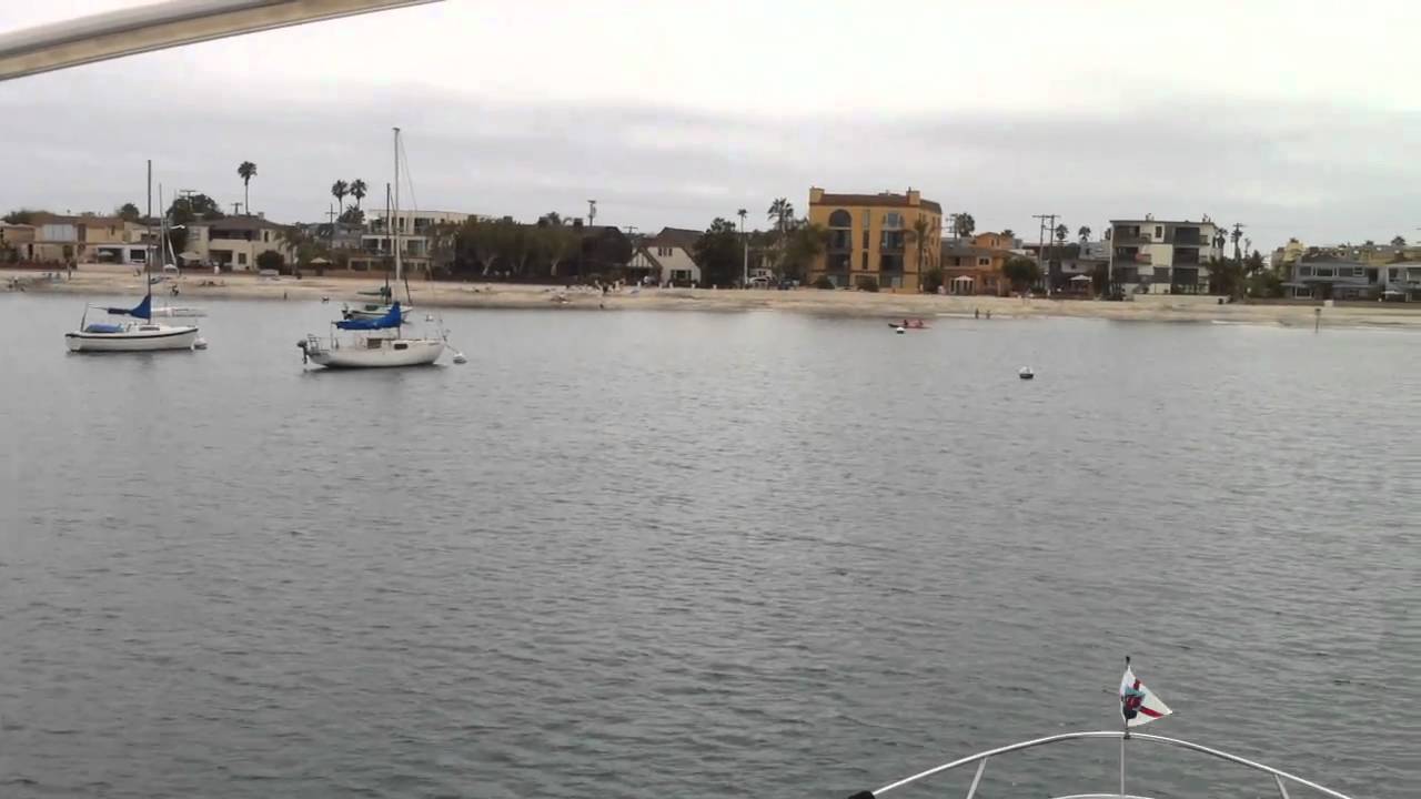 Latitude at anchor in Mariners Basin at Mission Bay - YouTube