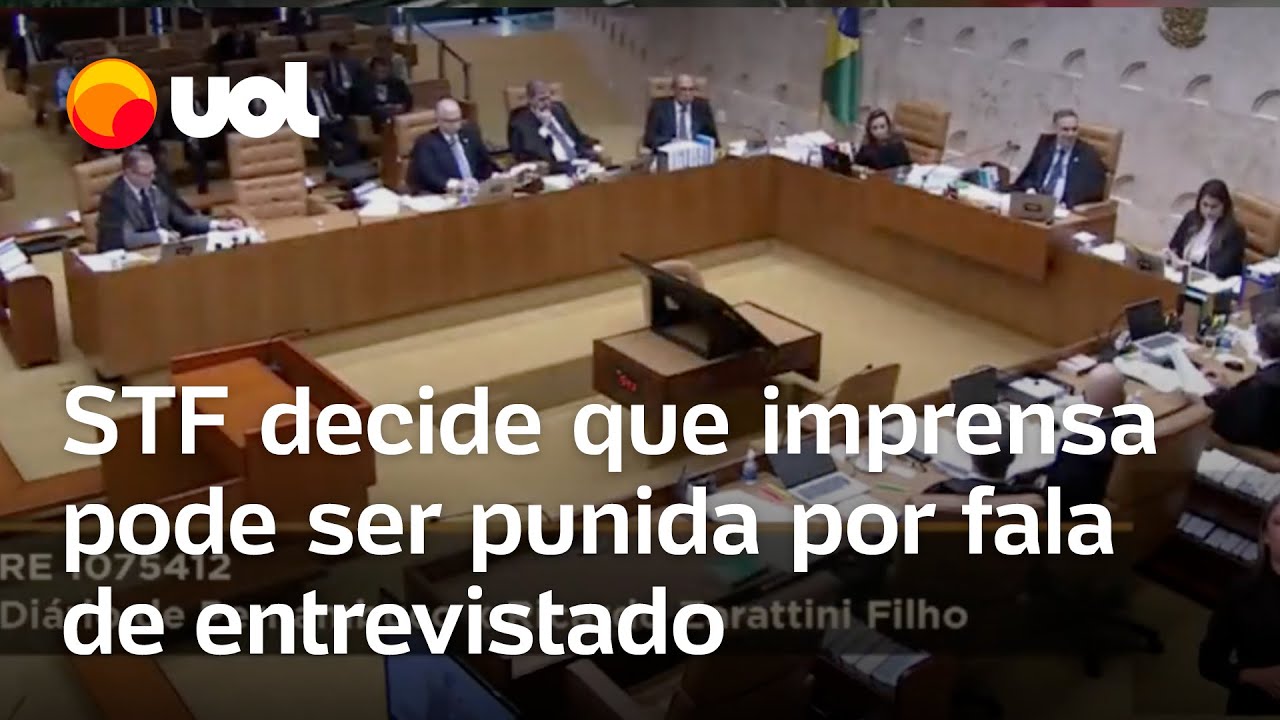 STF decide que imprensa pode ser responsabilizada por fala de entrevistado - YouTube