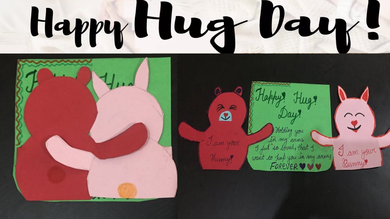 VALENTINE WEEK: Hug Day card । CRAFT FOR HUG DAY । Virtuoso Bhavini ...