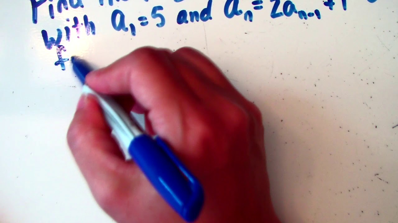 Algebra 2 - Unit 9 -Series and Sequences -Recursive Formula - YouTube