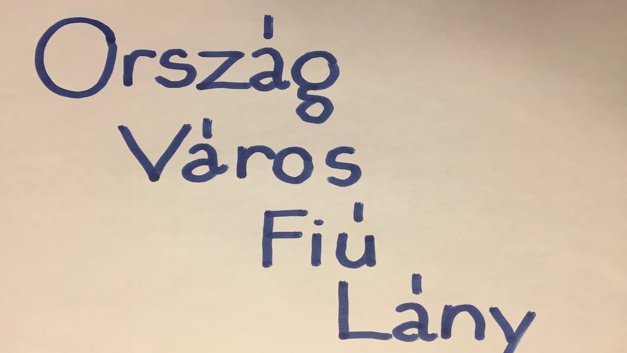 Ország, város, fiú, lány - YouTube