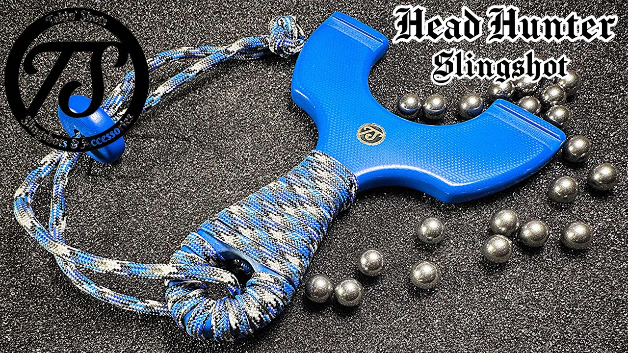 First Shots With The Head Hunter Slingshot - YouTube