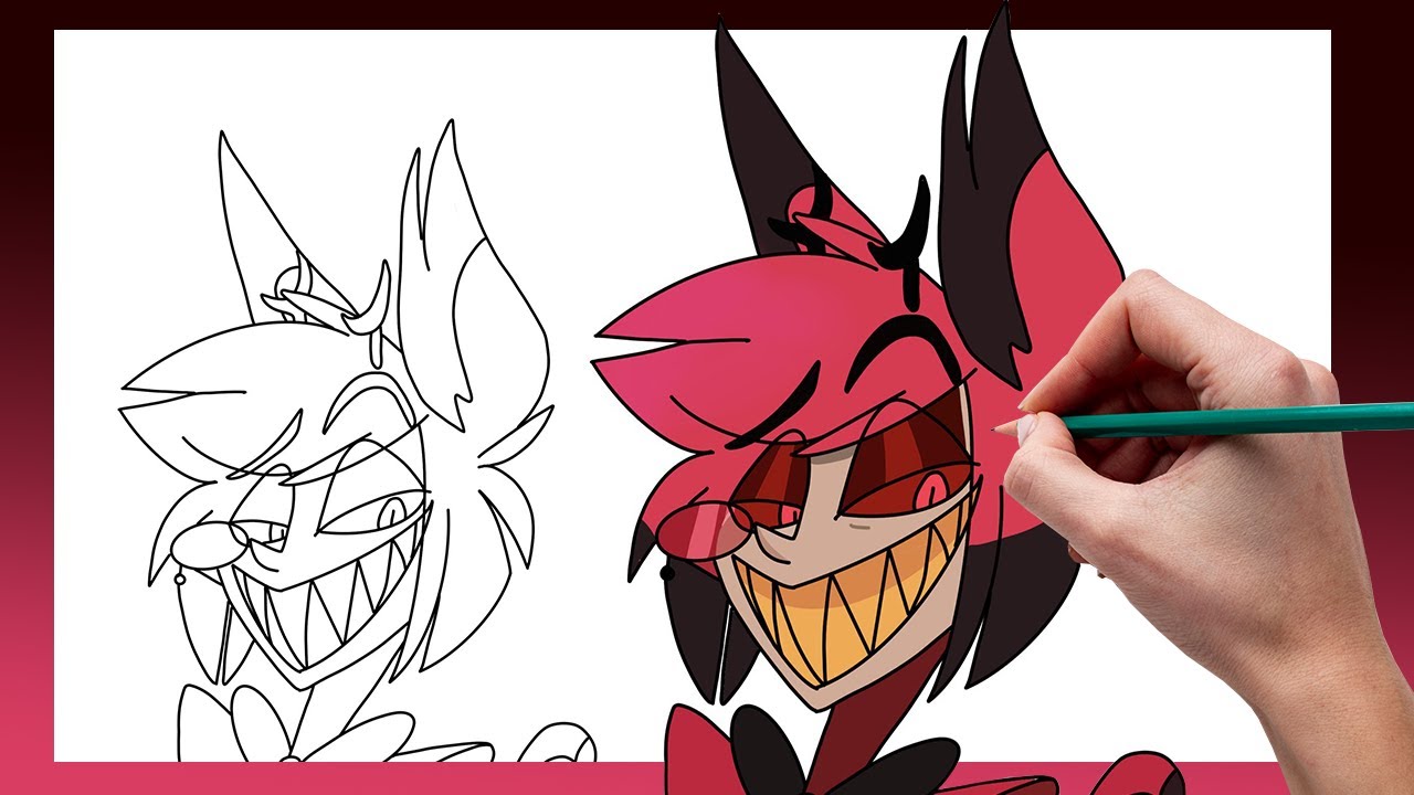 How to draw Alastor From HAZBIN HOTEL | Easy Drawing Tutorial - YouTube