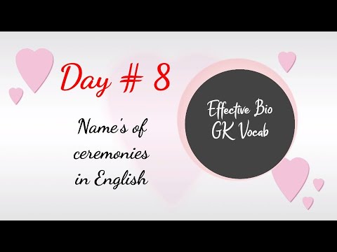 vocabulary - list of ceremony - names of ceremony - types of ceremony ...