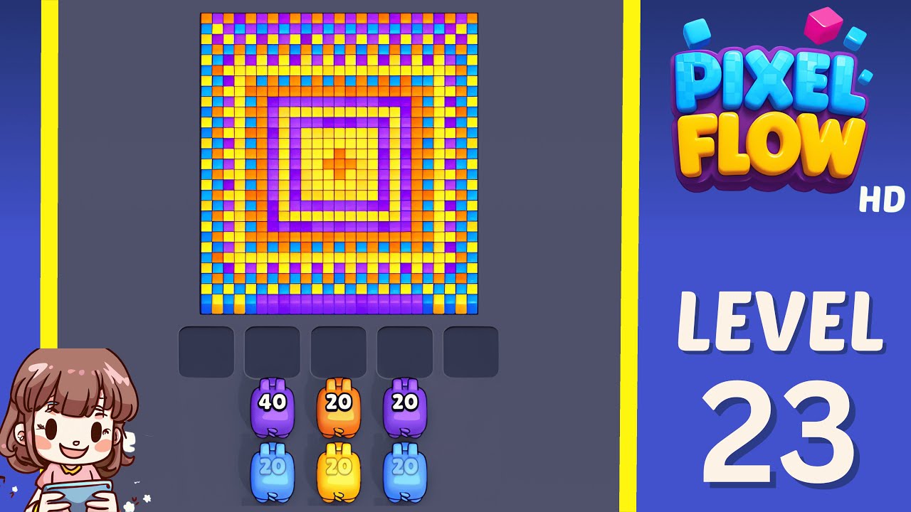 Pixel Flow Level 23 Solution Walkthrough - YouTube