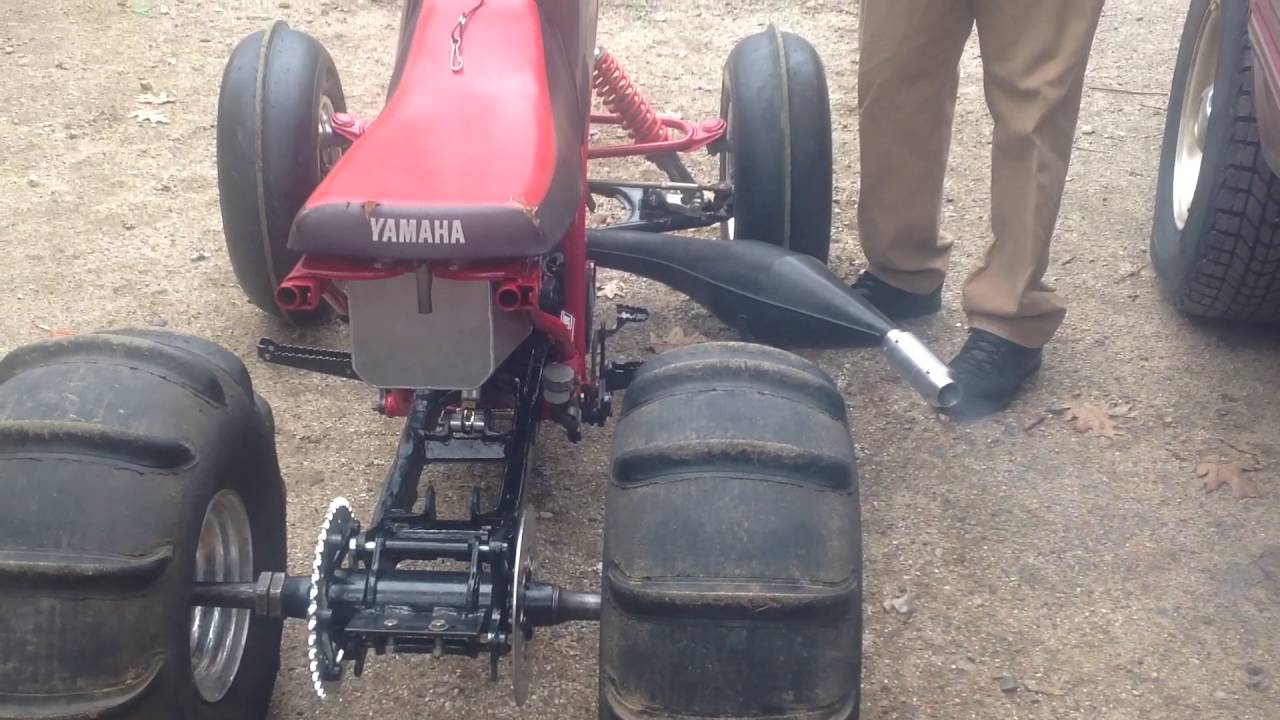 Yamaha Blaster 240 stroker drag bike heat cycle - YouTube