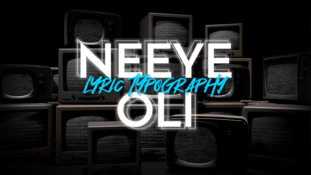Neeye Oli-rap lyric Motion graphic - YouTube