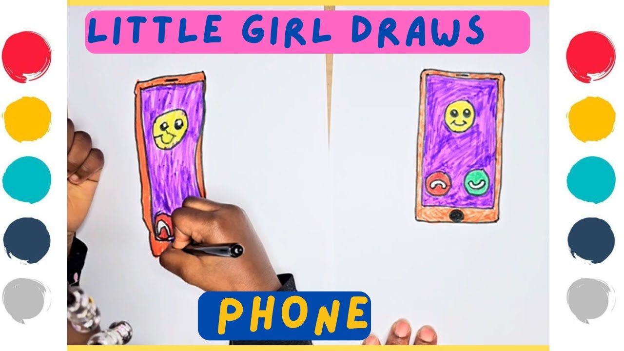 How to Draw a Phone for Kids | Easy Drawing Tutorial - YouTube