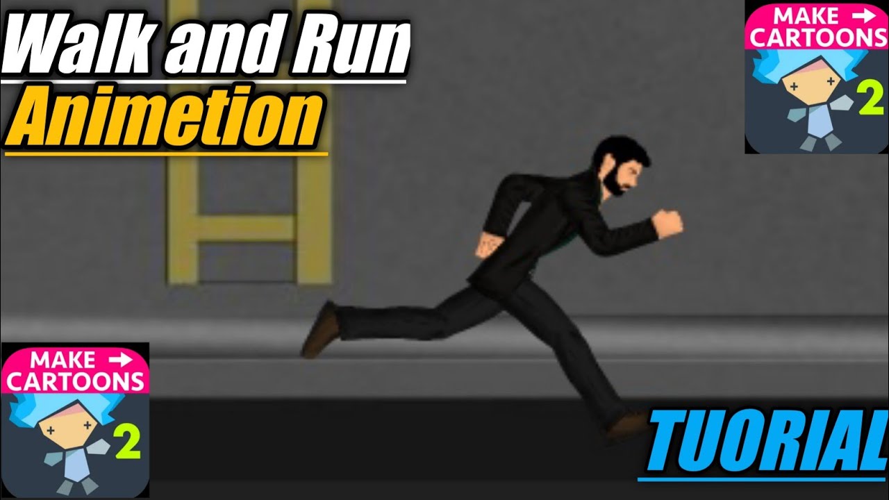 Walk and Run animation tutorial #draw cartoon 2 - YouTube