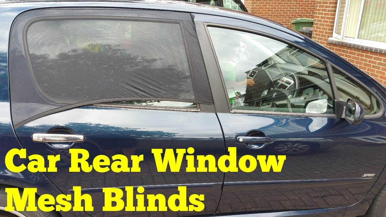Car Rear Window Sun Shade Mesh Blind. - YouTube