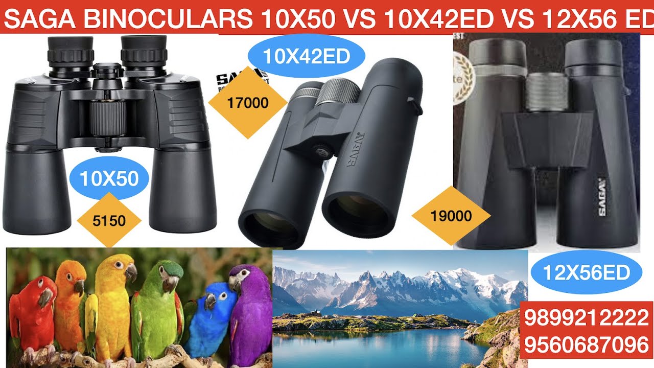 NEW BUDGET BINOCULARS -SAGA 10X50 VS 10X42 ED VS 12X56 ED , REVIEW ...