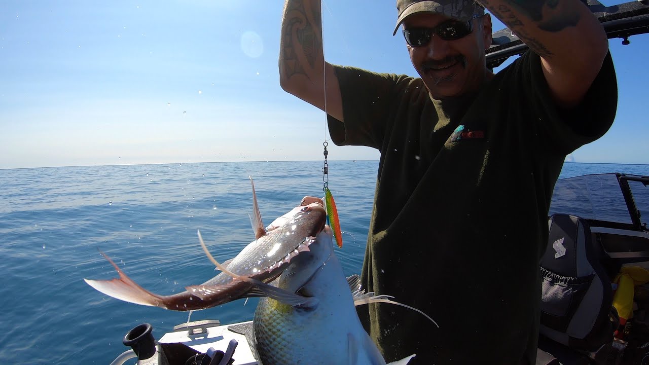 Two Fish On One Lure - CATCH & COOK Smoked Porae Pie - YouTube