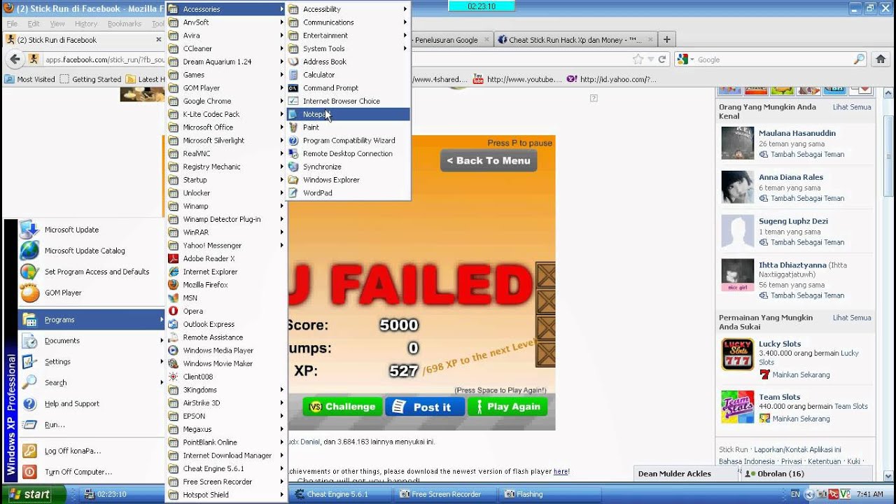 cheat stick run score - YouTube