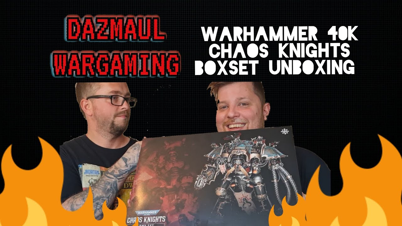 Warhammer 40k chaos knights army box unboxing - YouTube