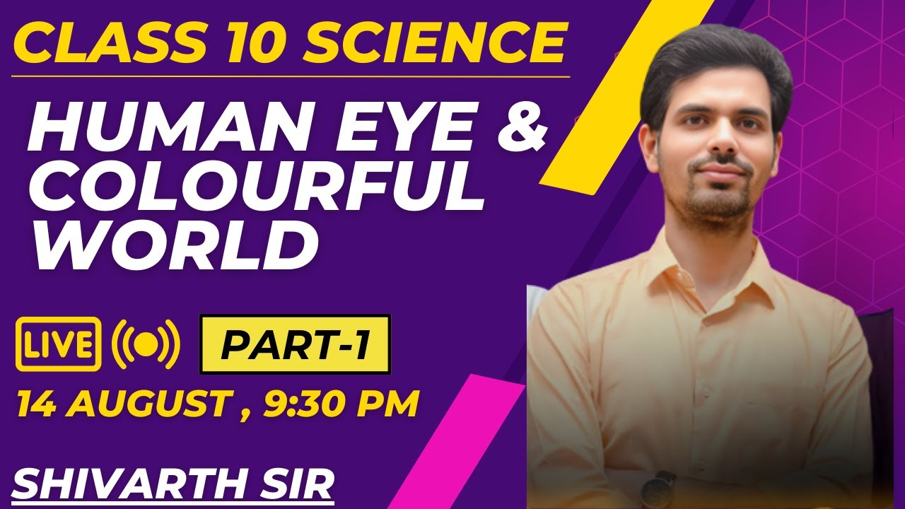 CLASS 10 SCIENCE - HUMAN EYE & COLOURFUL WORLD - PART -1 - YouTube