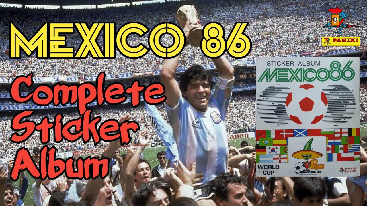 Mexico 1986 FIFA football world cup match complete sticker album by ...