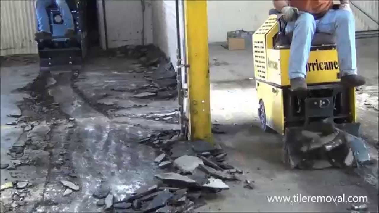 Asphalt removal by a Hurricane and Twister floor scraper - YouTube