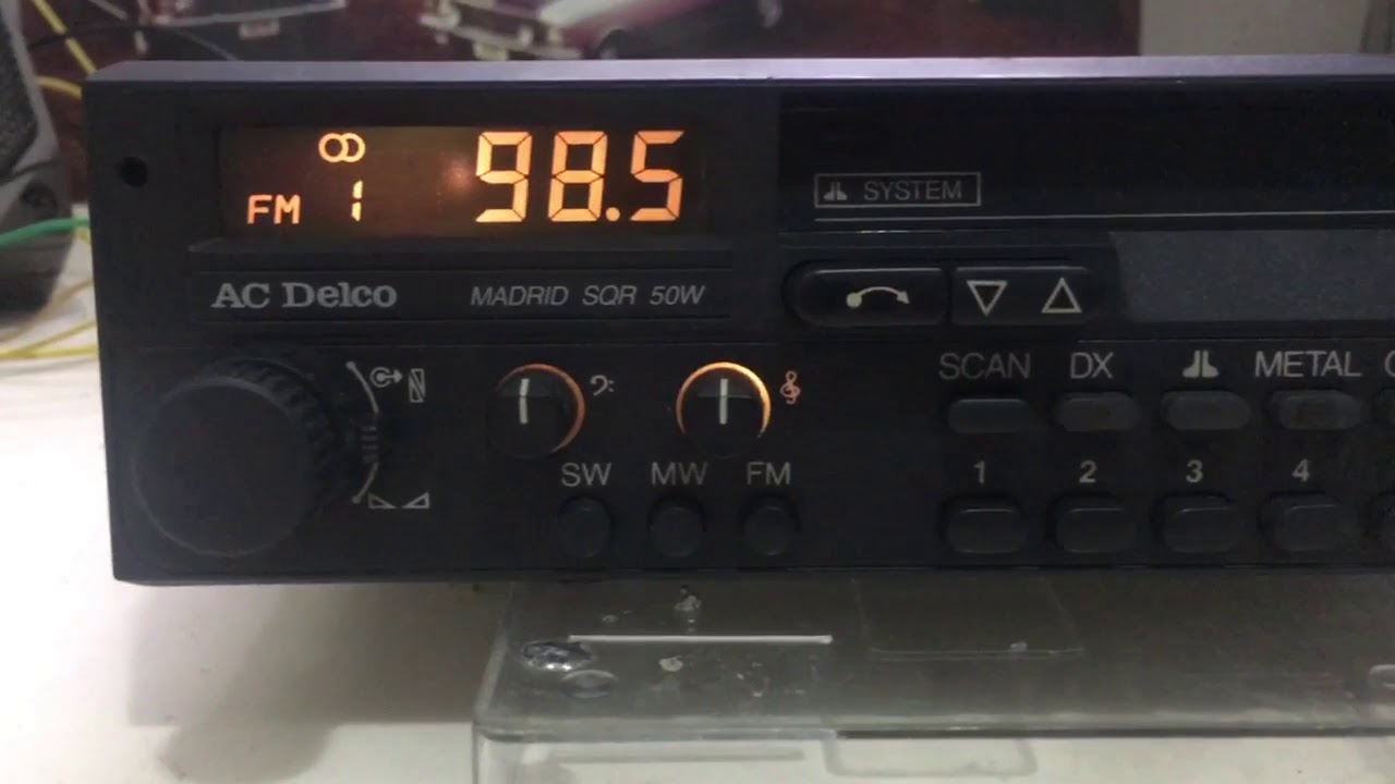 Rádio toca fitas Ac Delco - YouTube