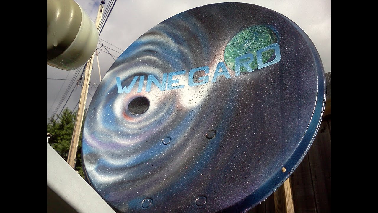 Winegard Satellite Dish Refurbishment - Spray Paint Art - YouTube