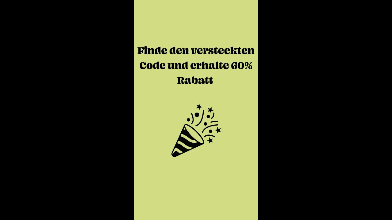 Finde den versteckten Code und erhalte 60% Rabatt - YouTube