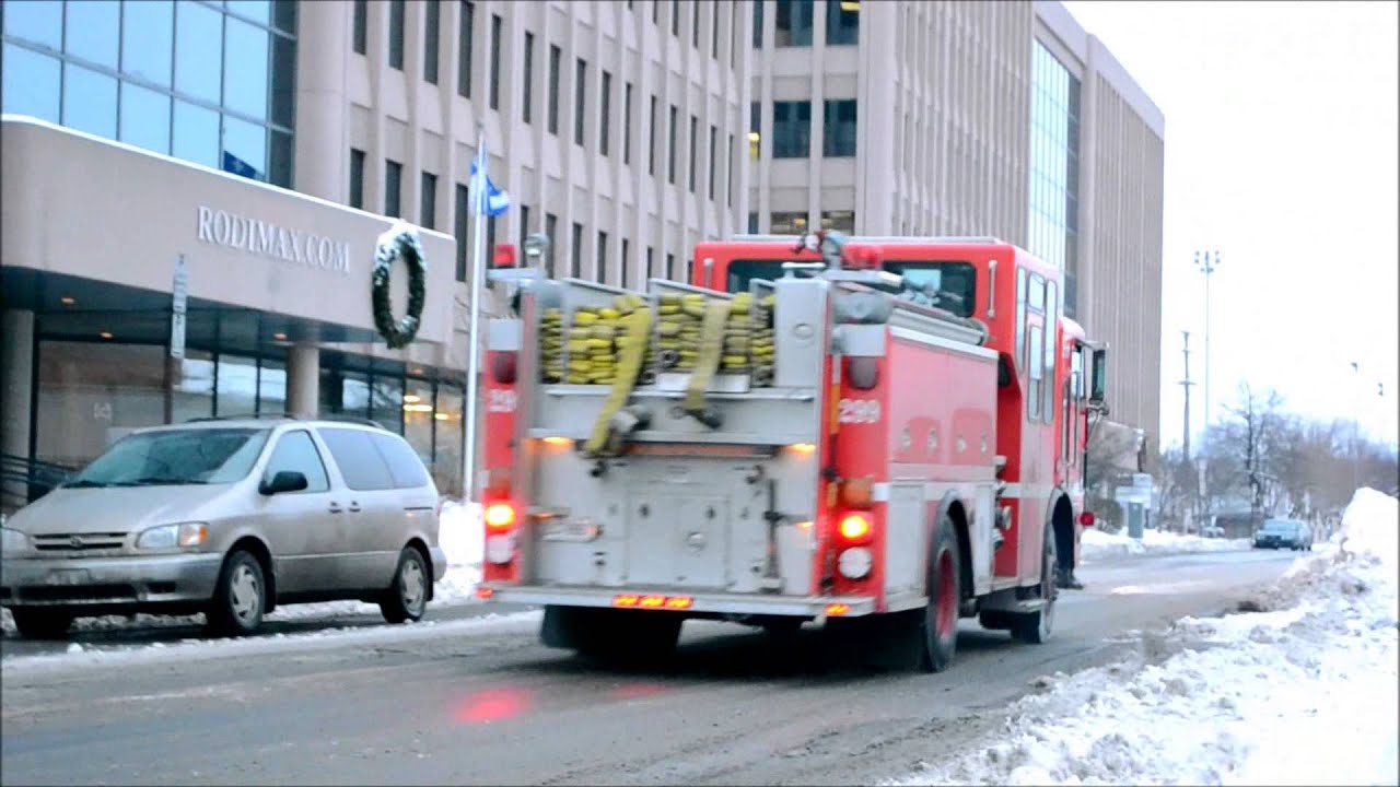MONTREAL FIRE DEPT RESPONDING OFF PORT ROYAL STREET. - YouTube