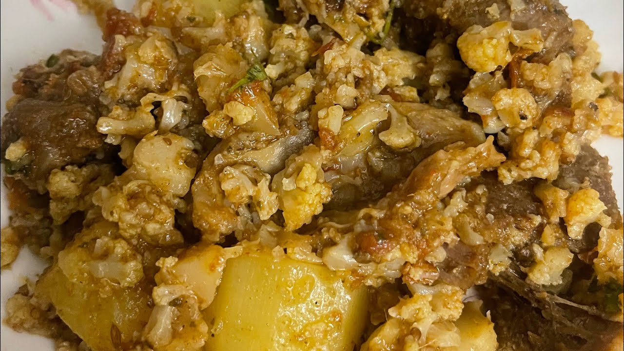 Gobi gosht recipe | Allu gobi gosht | Desi food recipe | Easy recipes ...