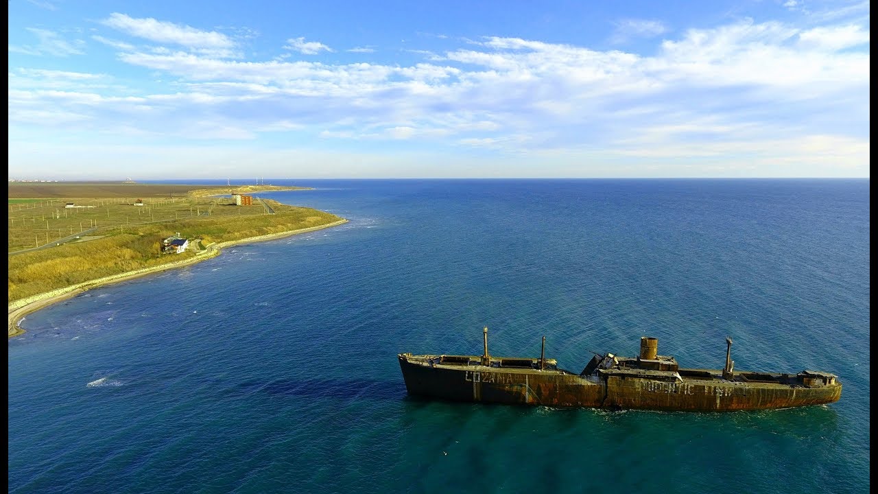 Epava Evangelia, Costinesti - aerial view - YouTube