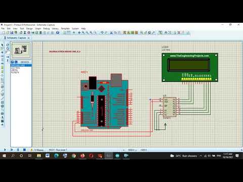 PROJECT 5-SIMULASI MODUL LCD 16X2 dengan I2C Konverter-PROTEUS, ARDUINO ...
