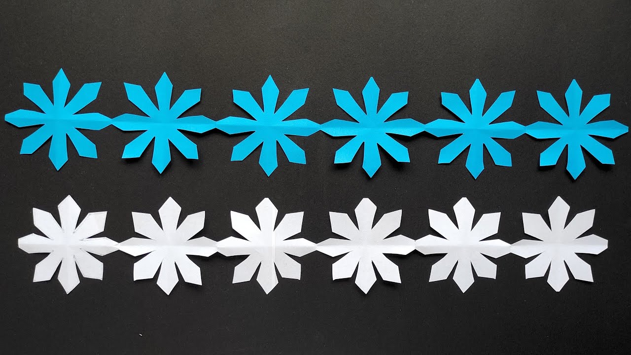 3 MINUTES to Create STUNNING Paper Chain Snowflakes! - YouTube