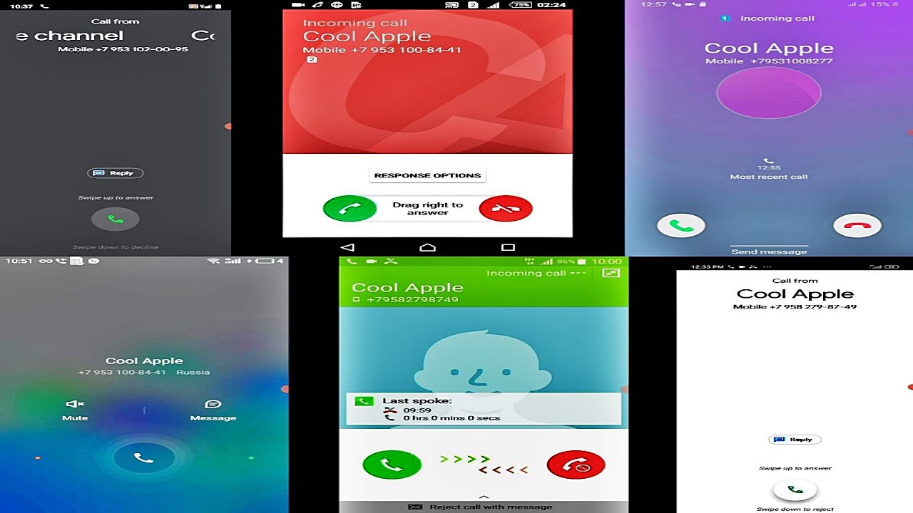 Various 6 phones calls / Realme & Sony & Samsung & Meizu & Xiaomi ...