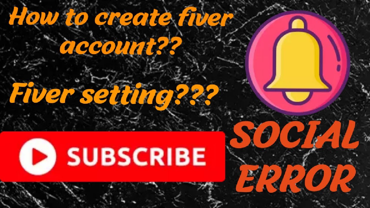 How to create fiver account || fiver setting || how to join fiver ...