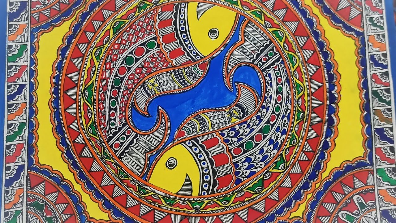 Madhubani painting for beginners. Beautiful fish design for beginners ...
