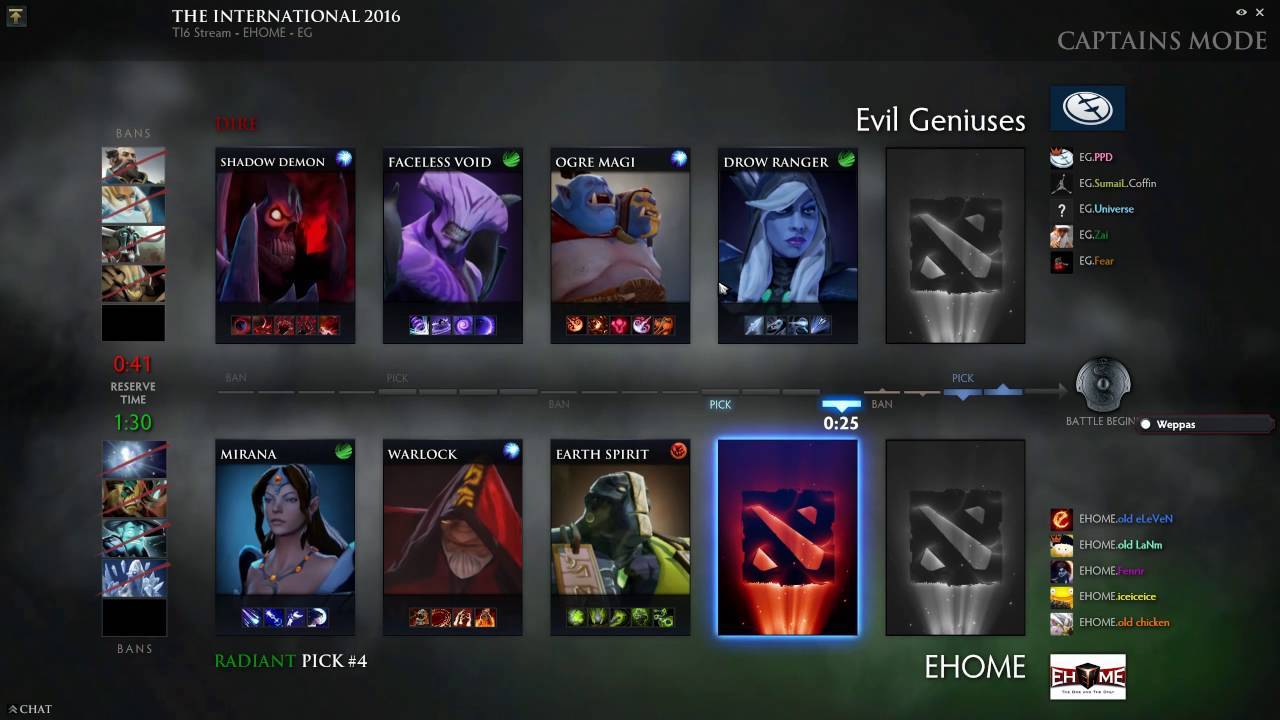 TI6 - EG vs Ehome Game 2 (Full Game) - YouTube