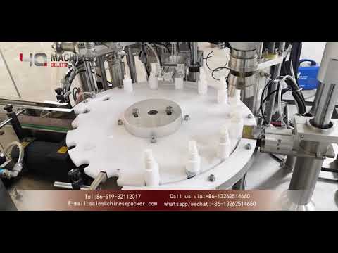Monoblock filling and capping machine for spray bottle|gel filler - YouTube