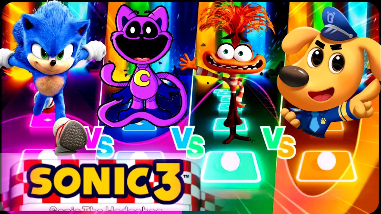 Sonic 3 vs CatNap vs Anxiety vs Sheriff Labrador - YouTube
