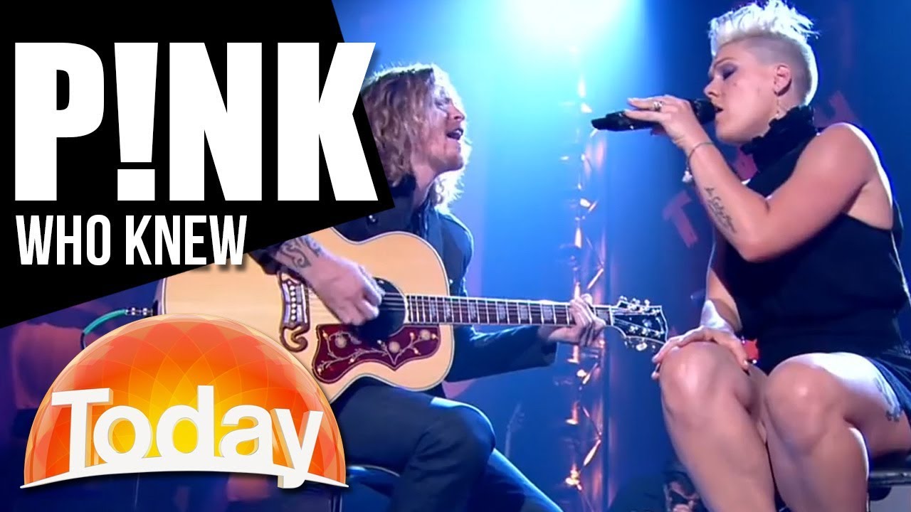 P!NK performs 'Who Knew' | TODAY Show Australia - YouTube