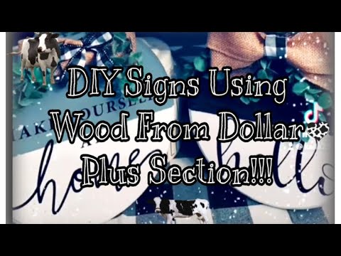 Dollar Tree Plus DIY | Wooden Signs/Plaques! - YouTube