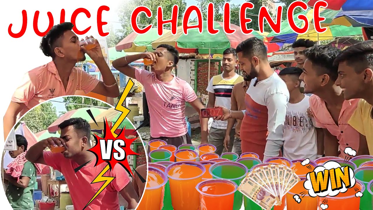 Juice Challenge / Juice Drinking Competition / 15 Second juice ...