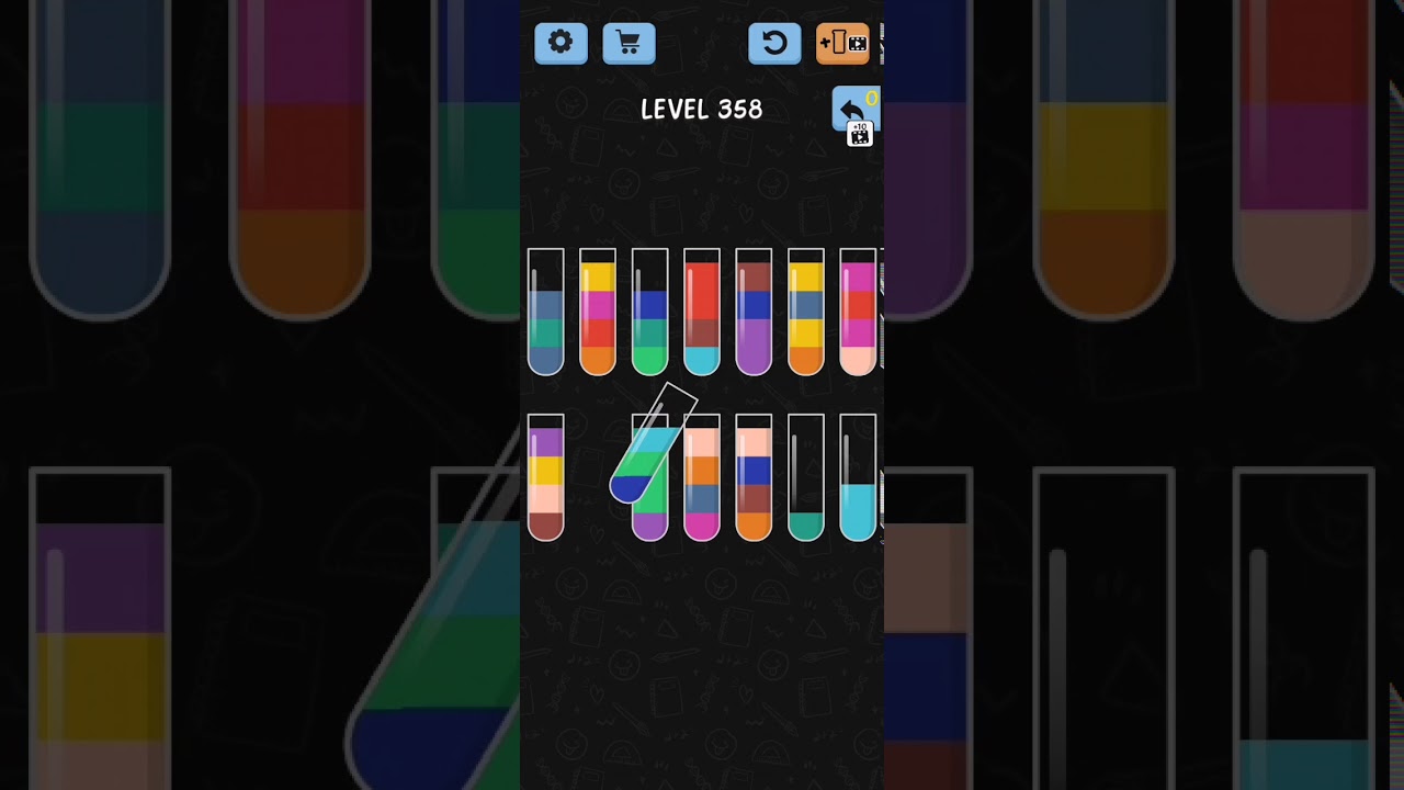 Water Color Sort Level 358 359 360 WalkThrough Solution Gameplay - YouTube