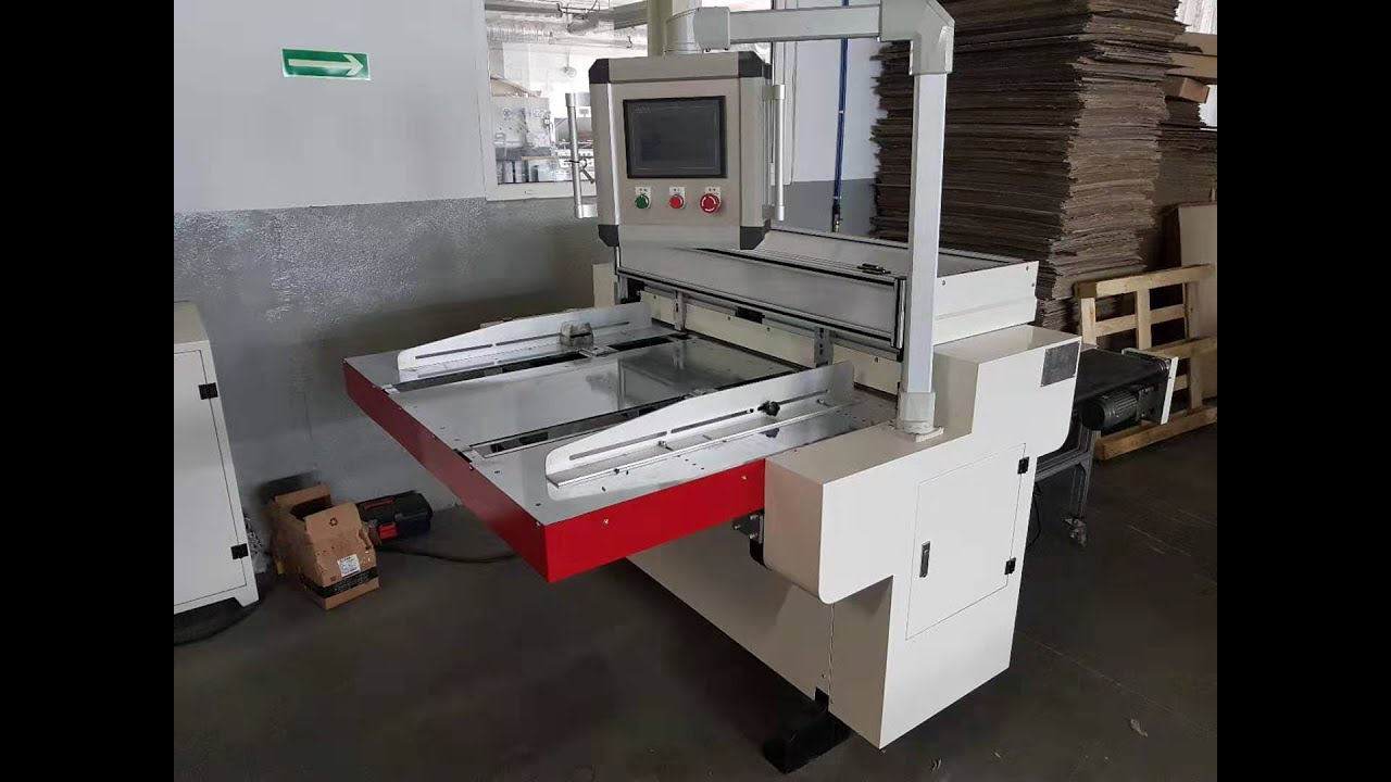 cardboard cutting machine - YouTube