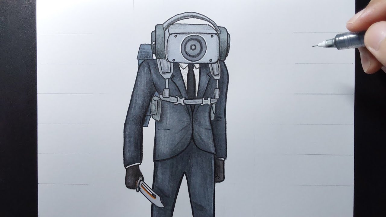 How to draw agent speakerman in skibidi toilet 69 part 2 - YouTube