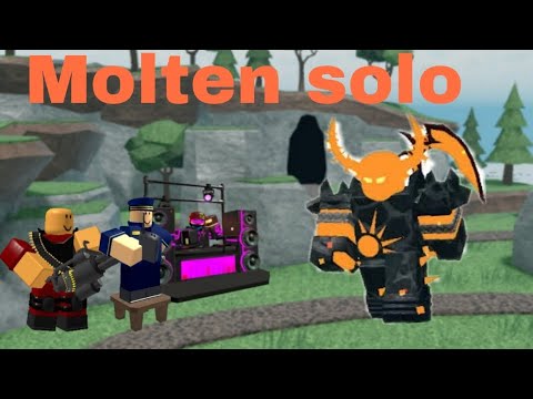 RobloxGamePlay : TDS molten mode solo - YouTube