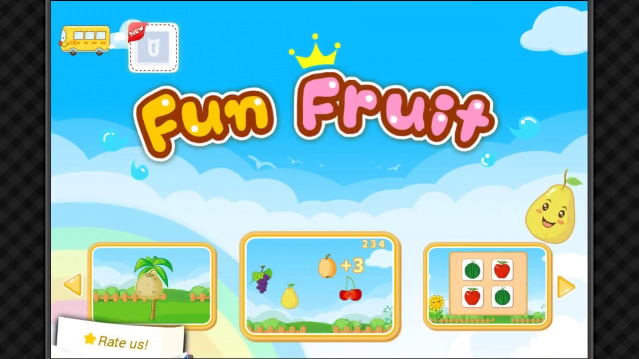 Play & Learn Fruits Names Gameplay Video By Baby Bus Kids games - YouTube