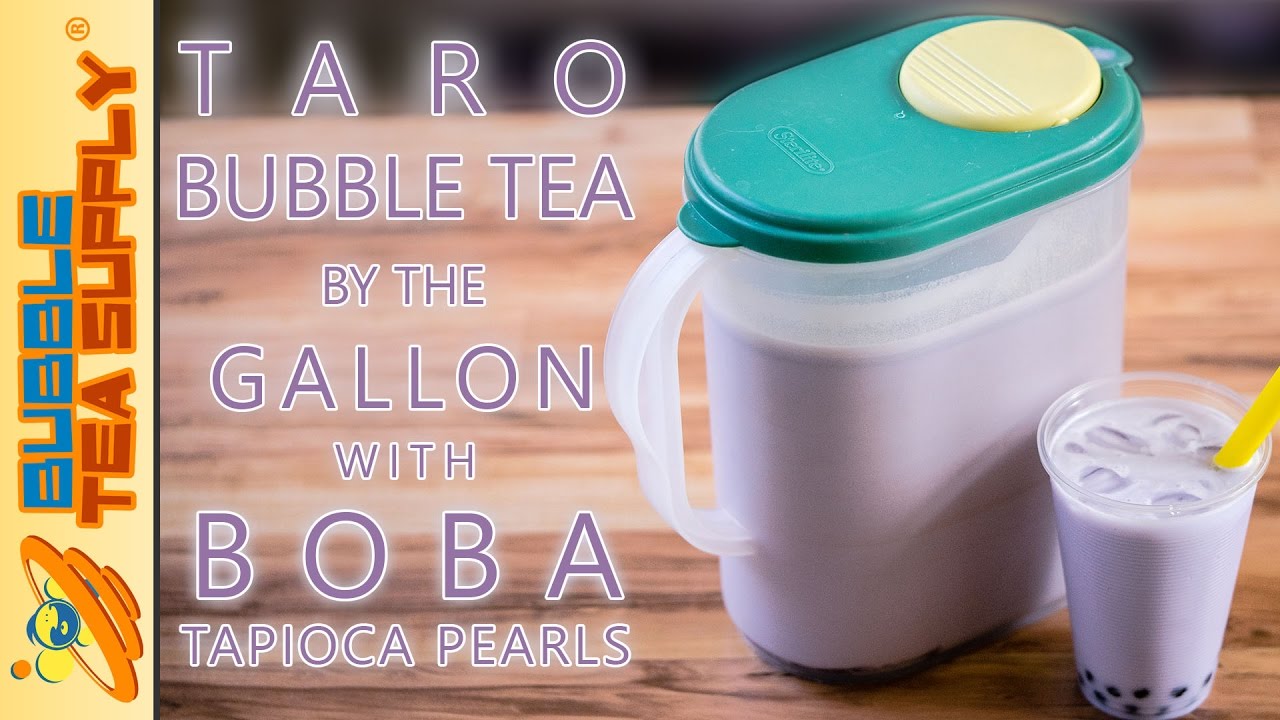 How to Make Taro Bubble Tea with Boba Tapioca Pearls by the Gallon ...
