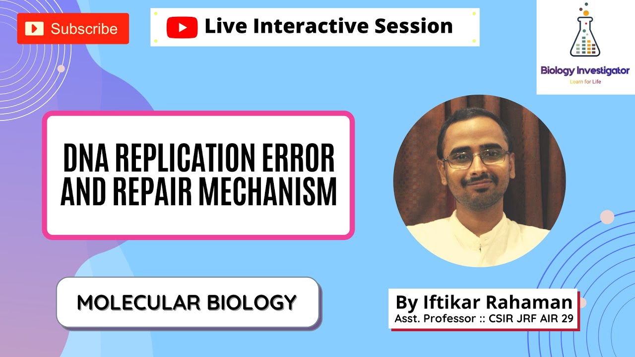 DNA Replication Error and Repair Mechanism - YouTube