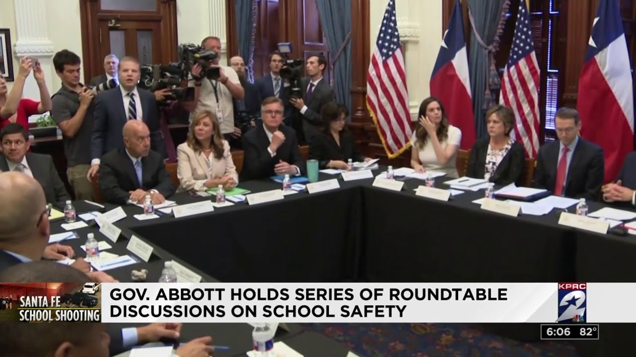 Gov. Abbott holds series of roundtable discussions on school safety - YouTube